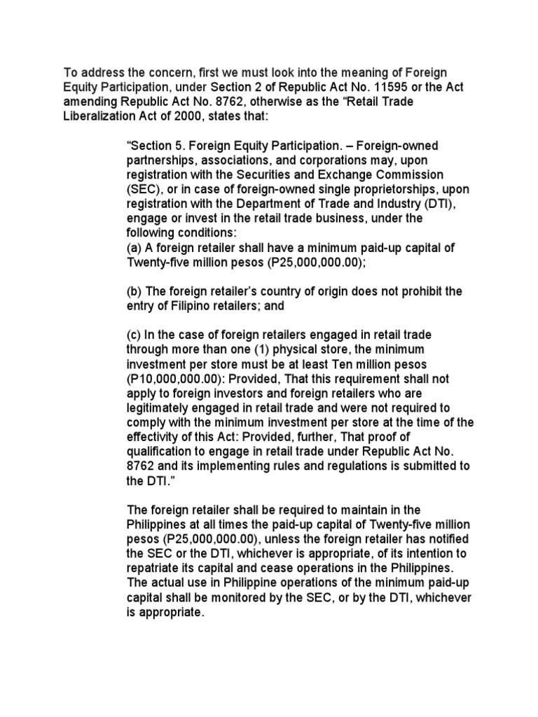 Section 2, RA 11595 | PDF | U.S. Securities And Exchange Commission ...