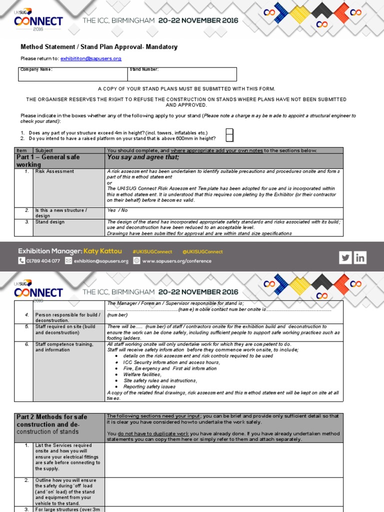 Method-Statement Form | PDF | Risk Assessment | Risk
