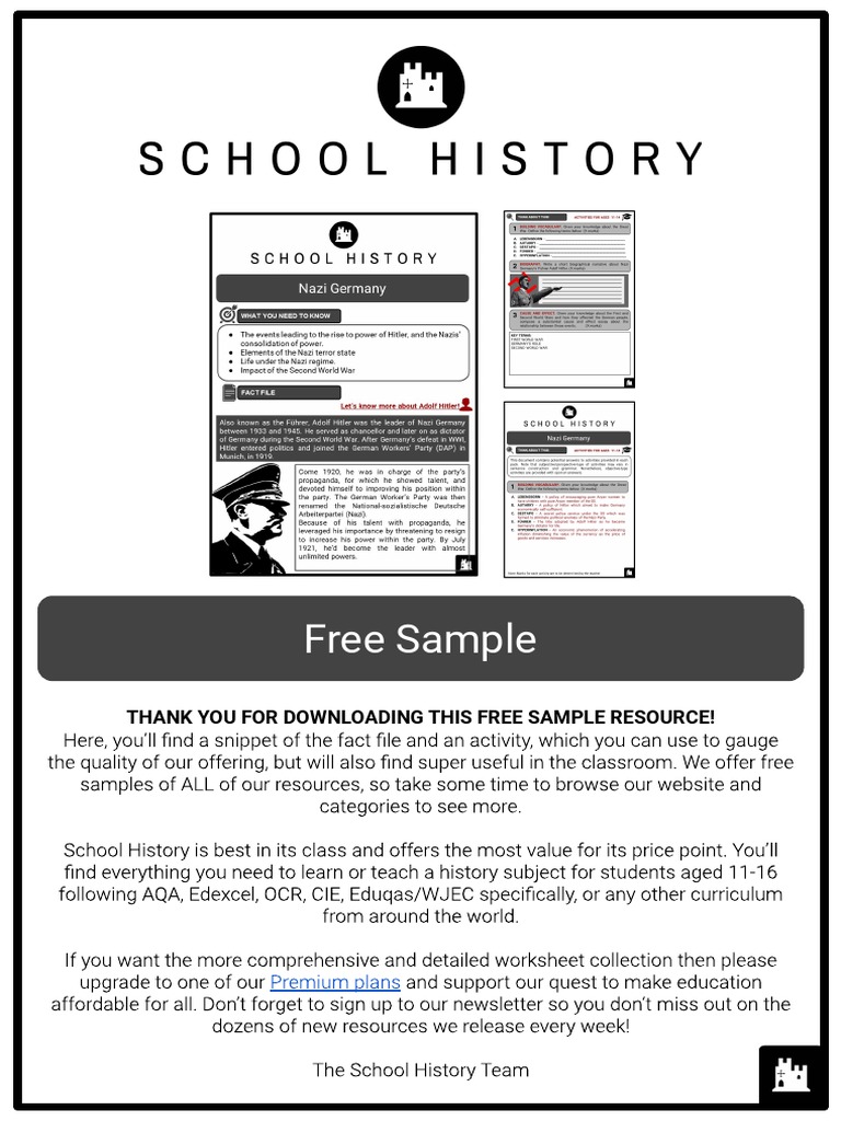 Nazi Germany Resource Sample | PDF | Adolf Hitler | Nazi Germany
