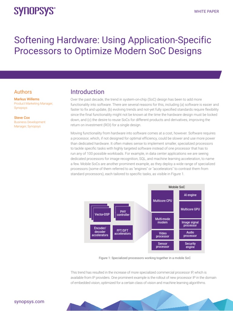 Softening HW Using Asip Optimize Modern Soc Designs WP | PDF | Parallel ... Softening HW Using Asip Optimize Modern Soc Designs WP | PDF | Parallel ...