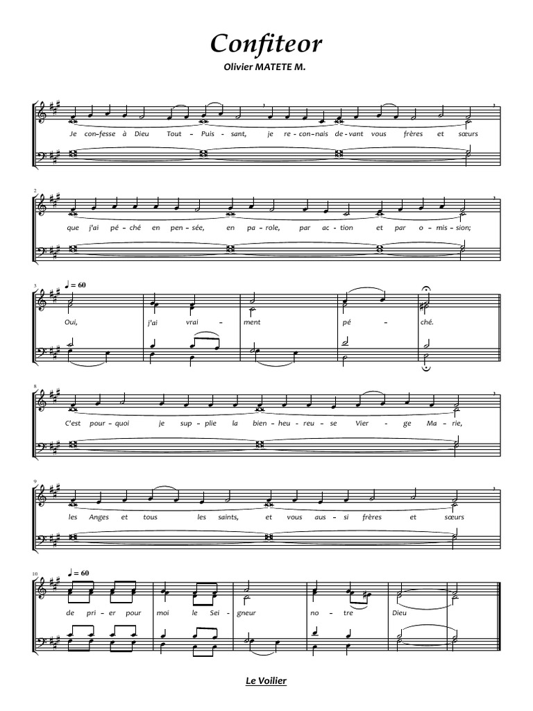 Prière Confiteor en Français et Latin | PDF | Messe | Liturgie catholique