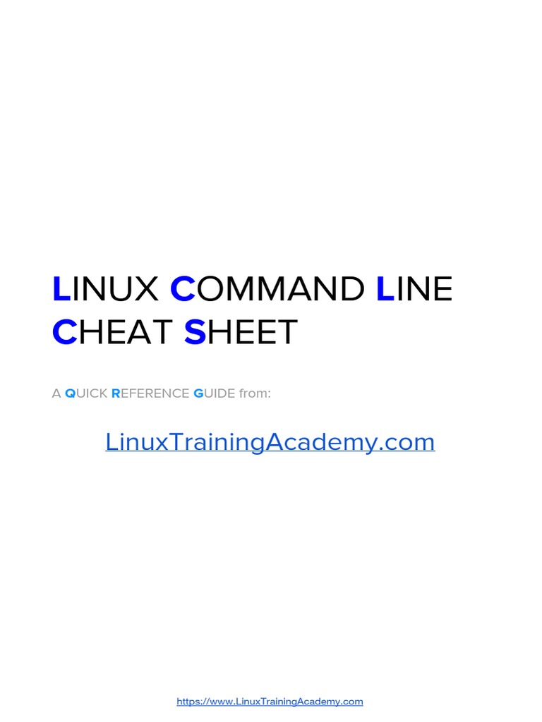 Linux Command Line Cheat Sheet | PDF | Domain Name | Computer File