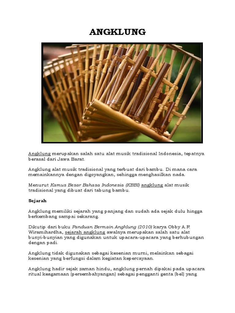 ANGKLUNG | PDF | Seni