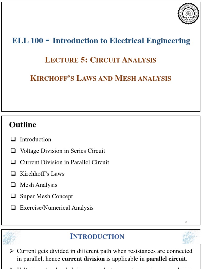 Current Division Pdf Electrical Network Voltage