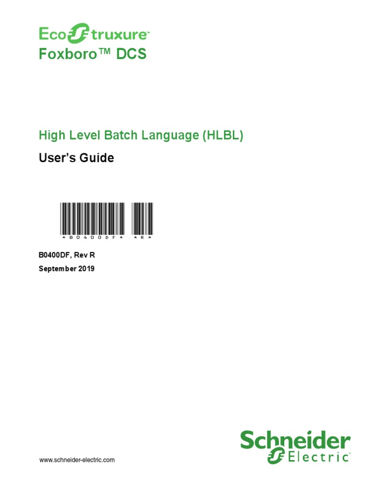 b0400df - R-High Level Batch Language (HLBL) User's Guide | PDF | Boolean Data Type | Parameter ...