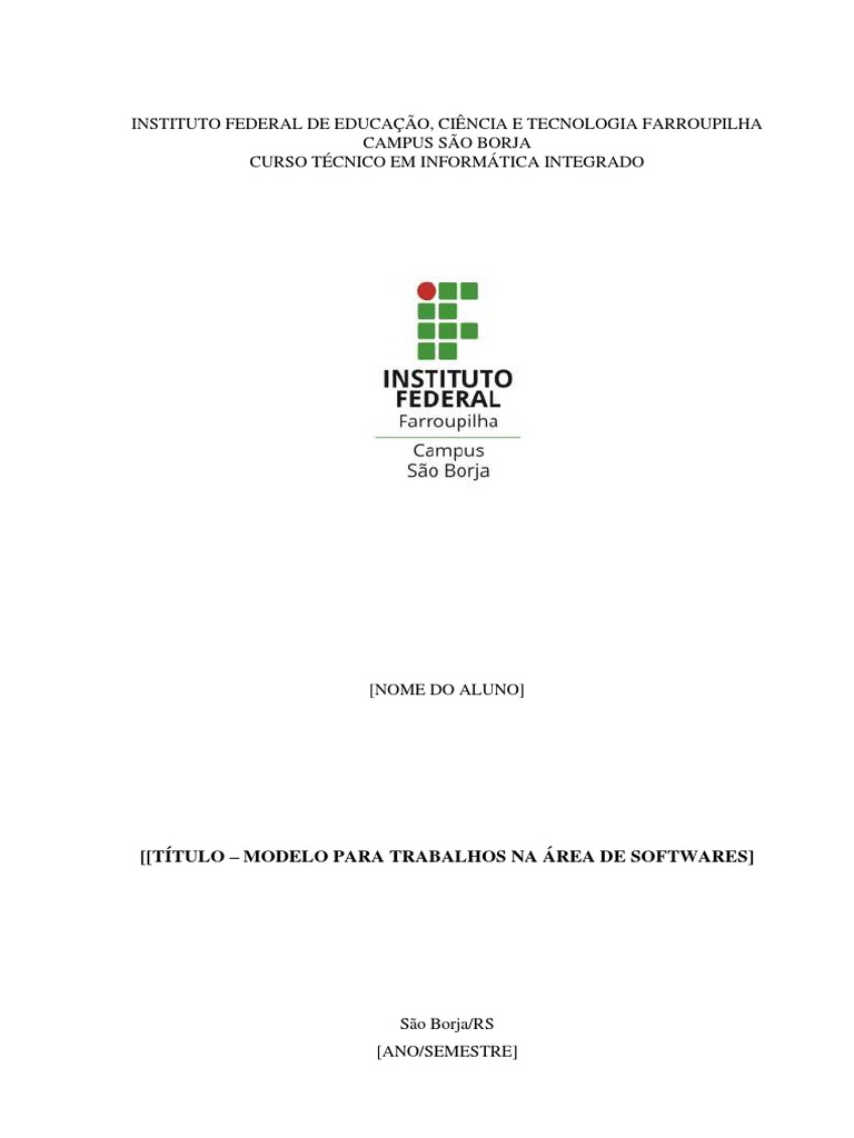 02 - Modelo TCC Técnico em Informática OFICIAL - Software | PDF ...