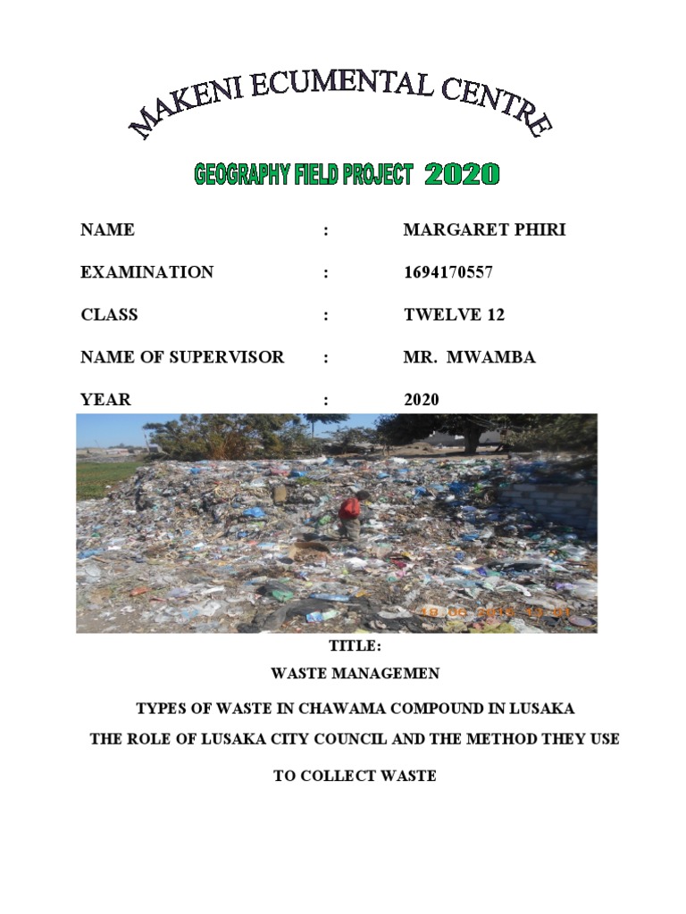 Fredrick Kaheha Field Project On Waste Management | PDF | Waste ...