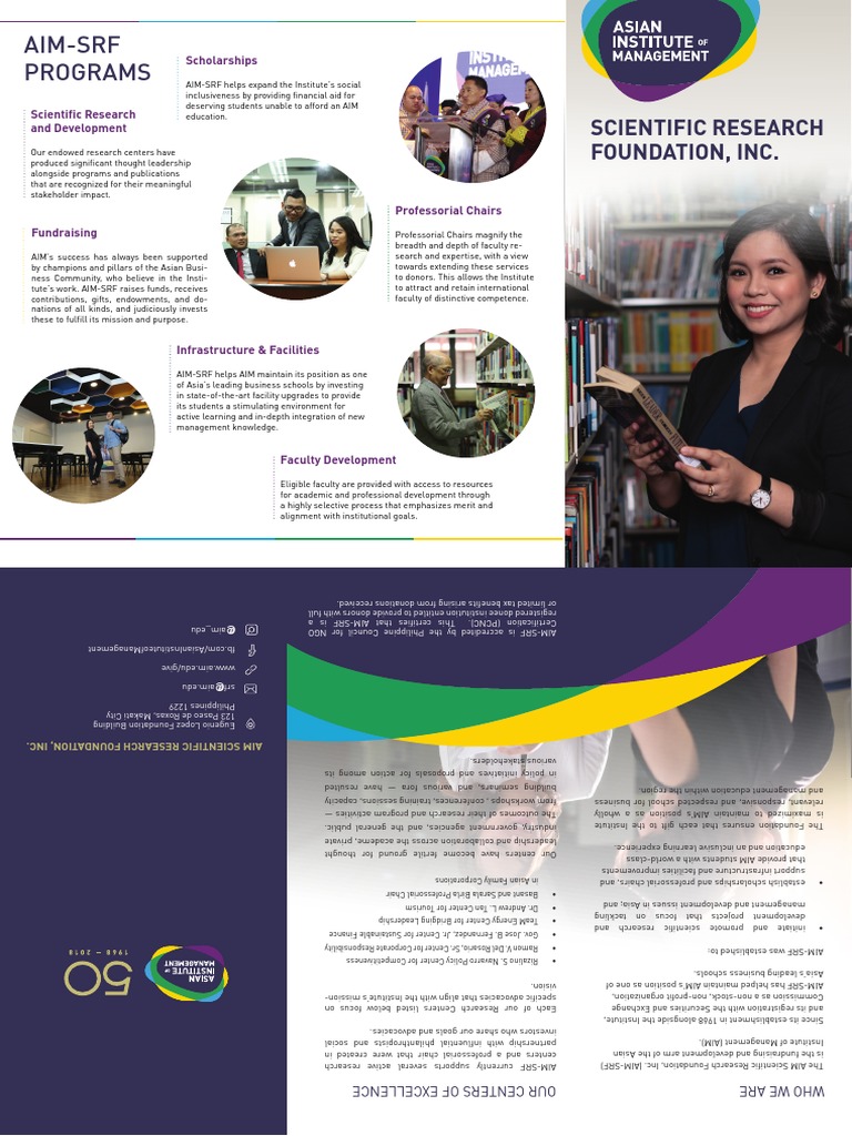 Aim-Srf Programs: Scientific Research Foundation, Inc | PDF ...