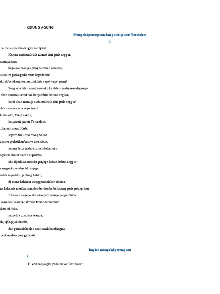 Kidung Dan Mazmur | PDF