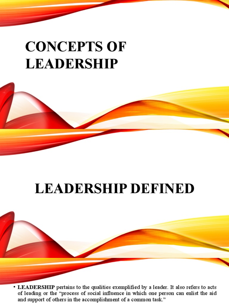 Concepts of Leadership | PDF | Leadership | Psychology