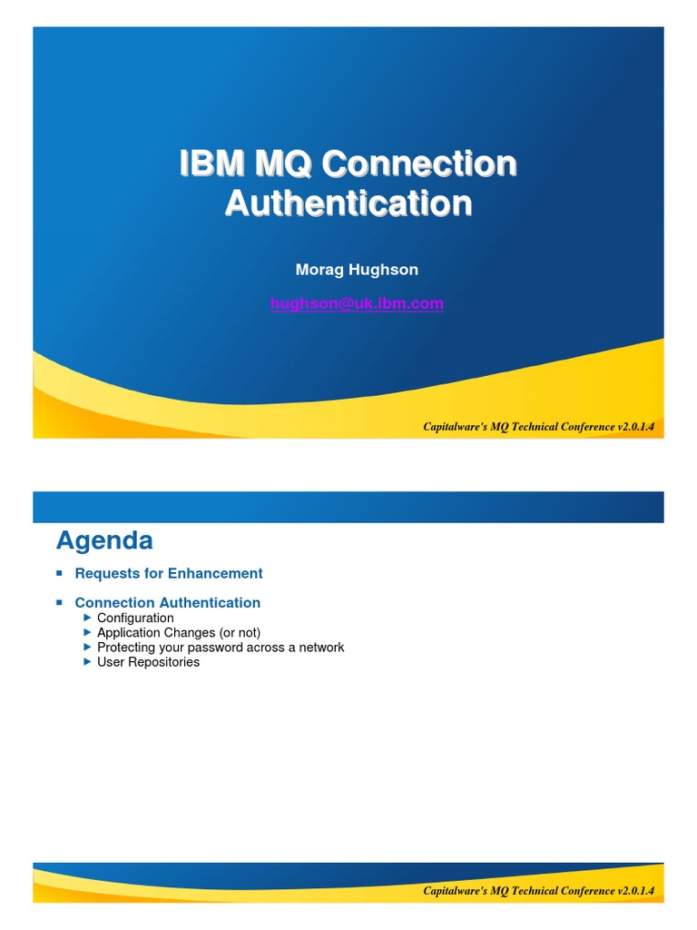 IBM MQ Connection Authentication | PDF | Transport Layer Security ...