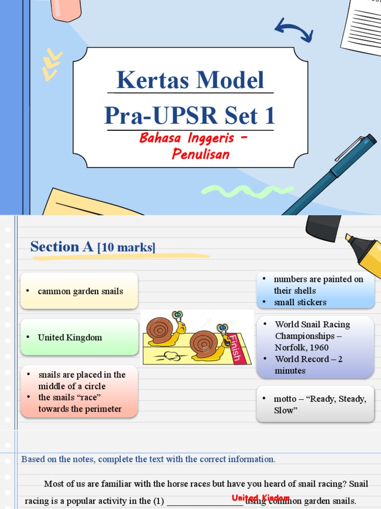 UPSR English Writing Practice Guide | PDF | Sneakers