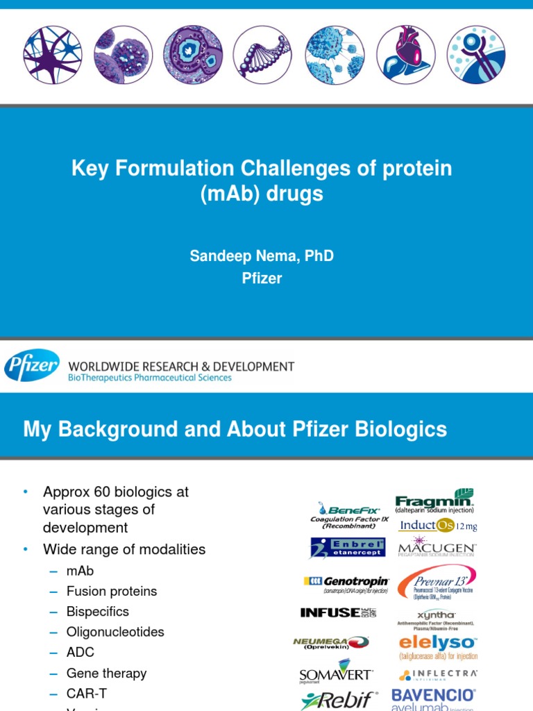 Key Formulation Challenges of Protein (Mab) Drugs: Sandeep Nema, PHD ...