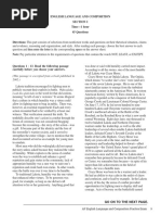 AP Lit Practice Exam #1 Overview | PDF | Multiple Choice
