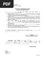 Sample - Affidavit of One and The Same Person | PDF