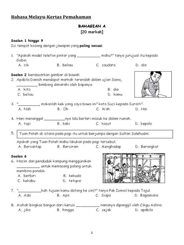 Kertas Model Bahasa Melayu Set 2 | PDF