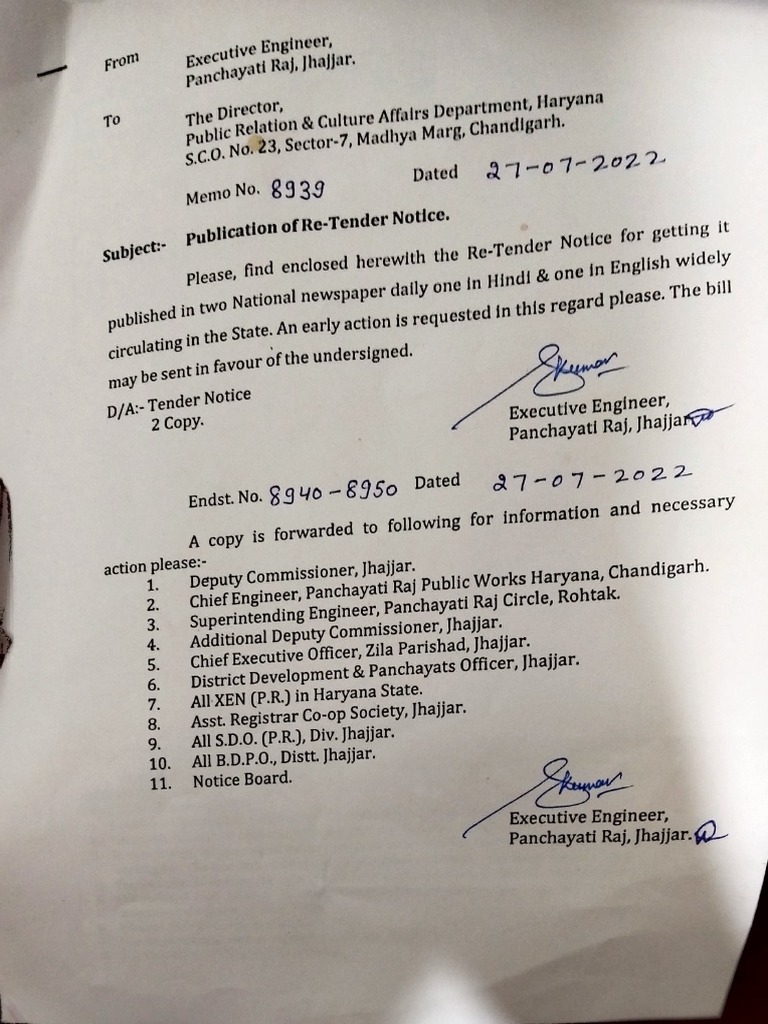 Publication of Retender Notice | PDF | Employment | Business