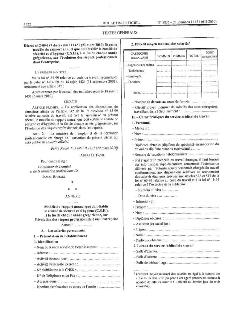 Modèle Rapport CHS | PDF
