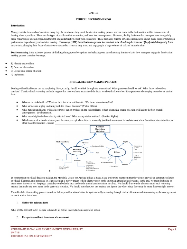 3 Ethical Decision Making | PDF | Morality | Decision Making