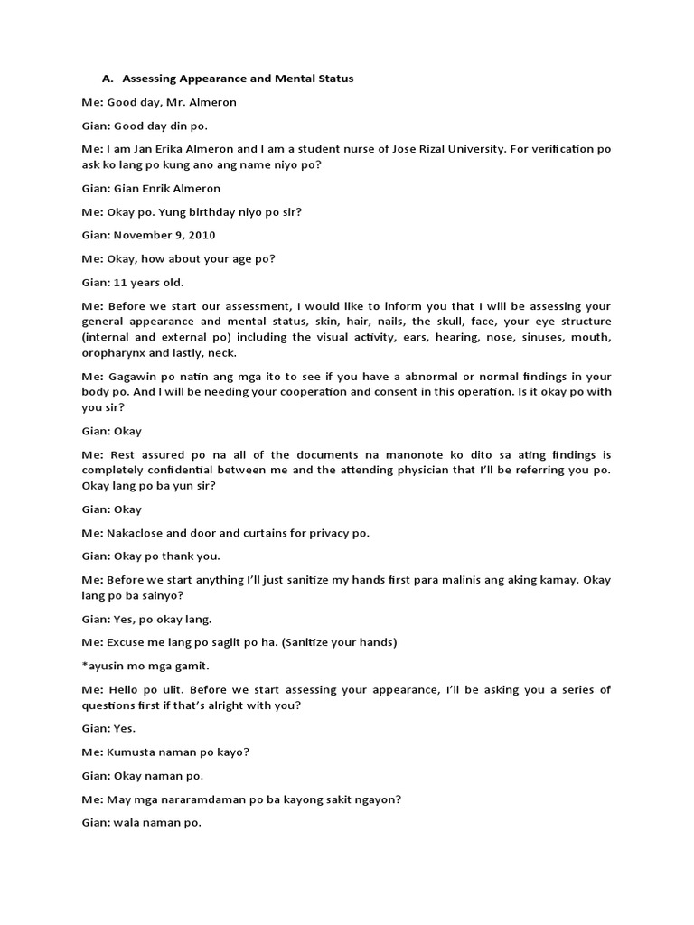 Rle Part 1 Script | PDF | Human Nose | Neck