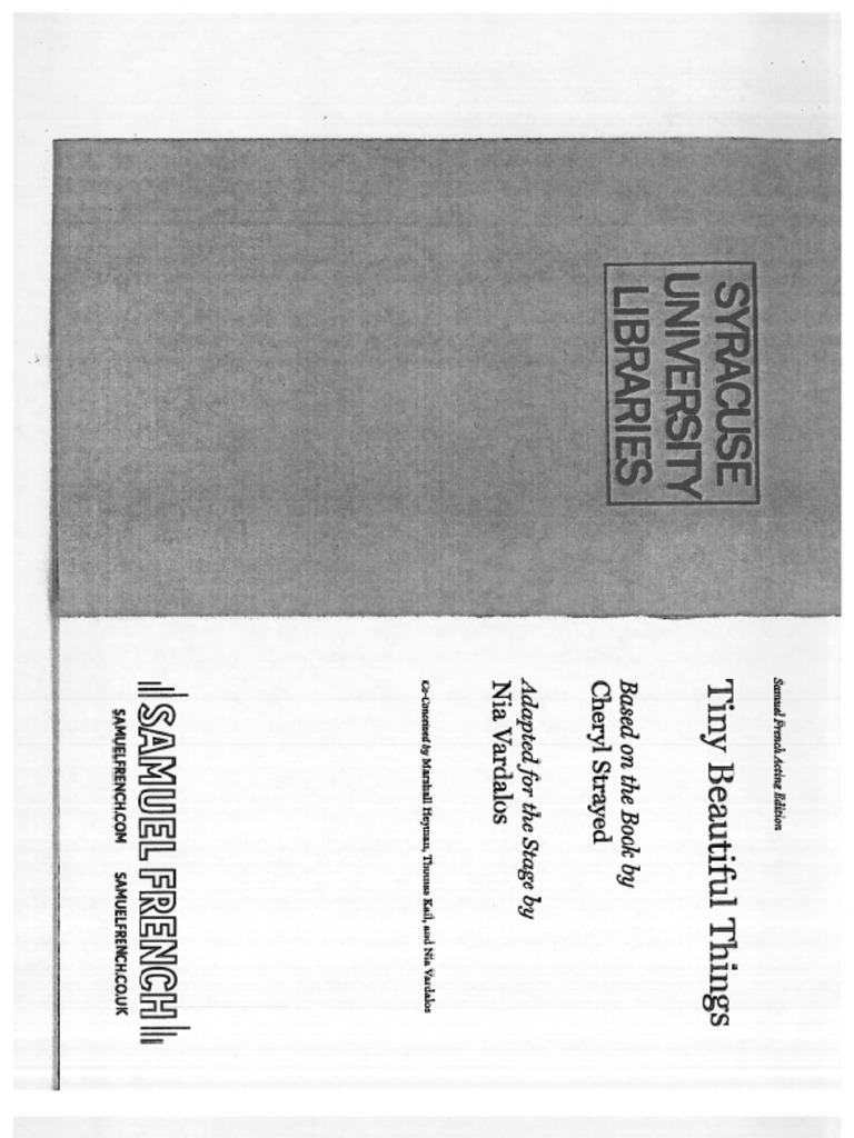 Tiny Beautiful Things Script | PDF