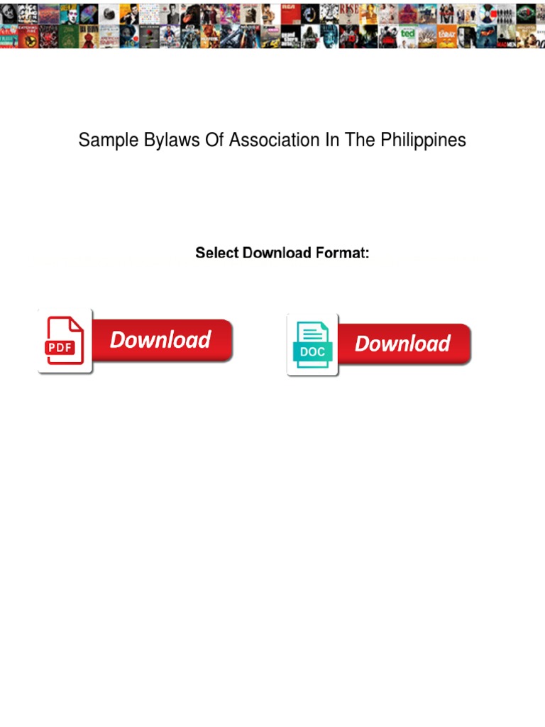 Sample Bylaws of Association in The Philippines | PDF | By Law | Board ...