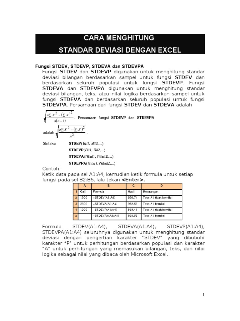 @@standar Deviasi | PDF