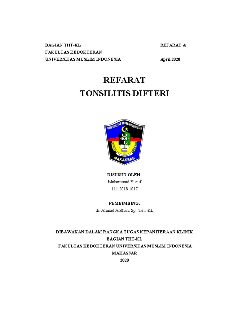 Tonsilitis Difteri | PDF