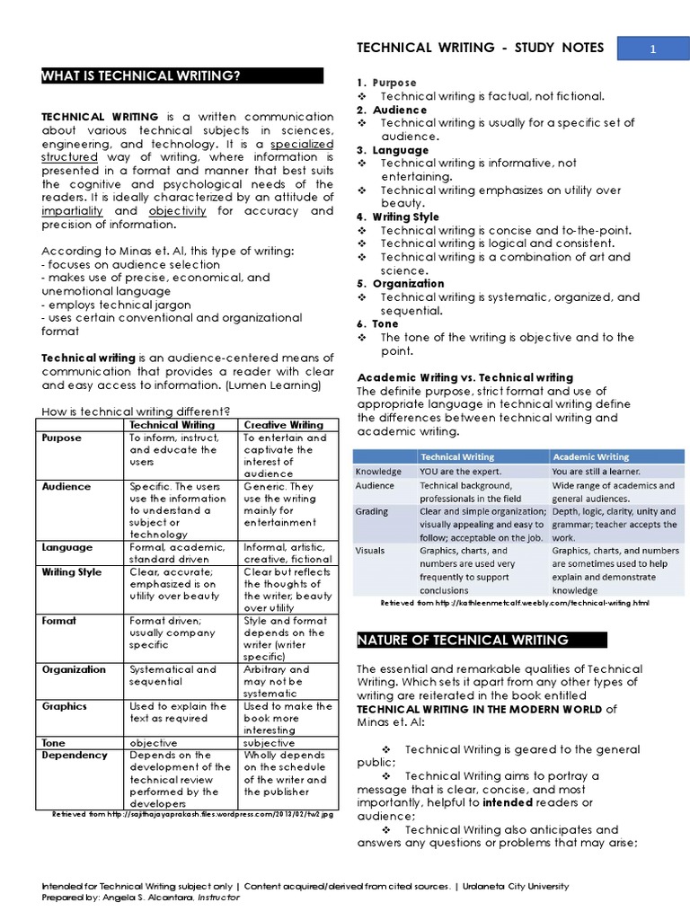Notes Technical Writing | PDF | Subject (Grammar) | Punctuation