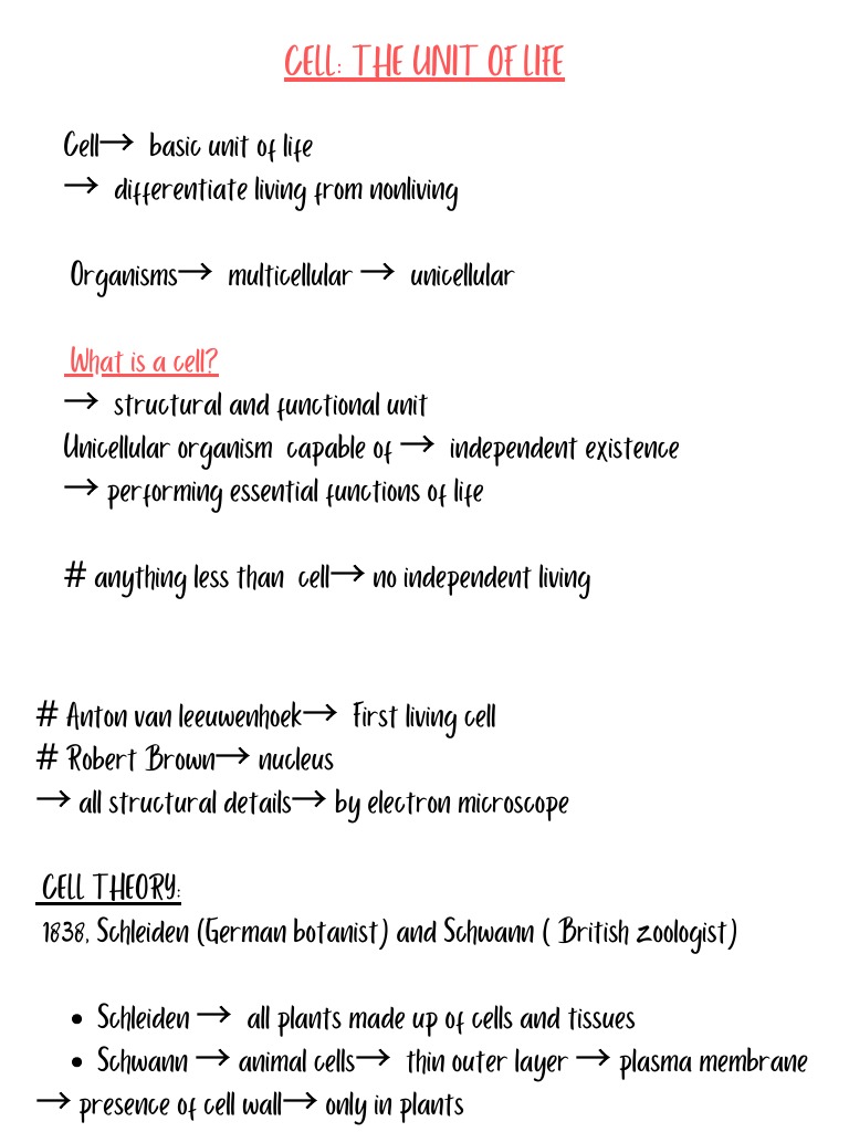 Cell The Unit of Life | PDF | Cell (Biology) | Cell Membrane