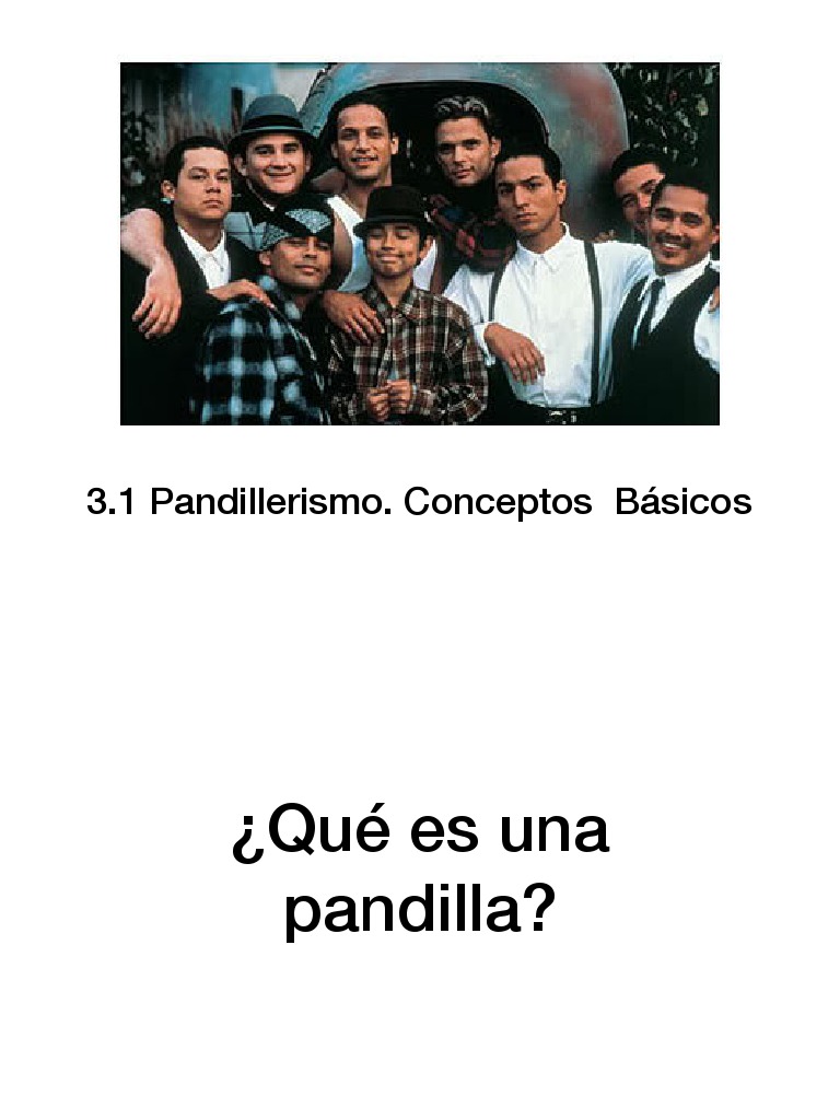 Pandillerismo Concepto | PDF
