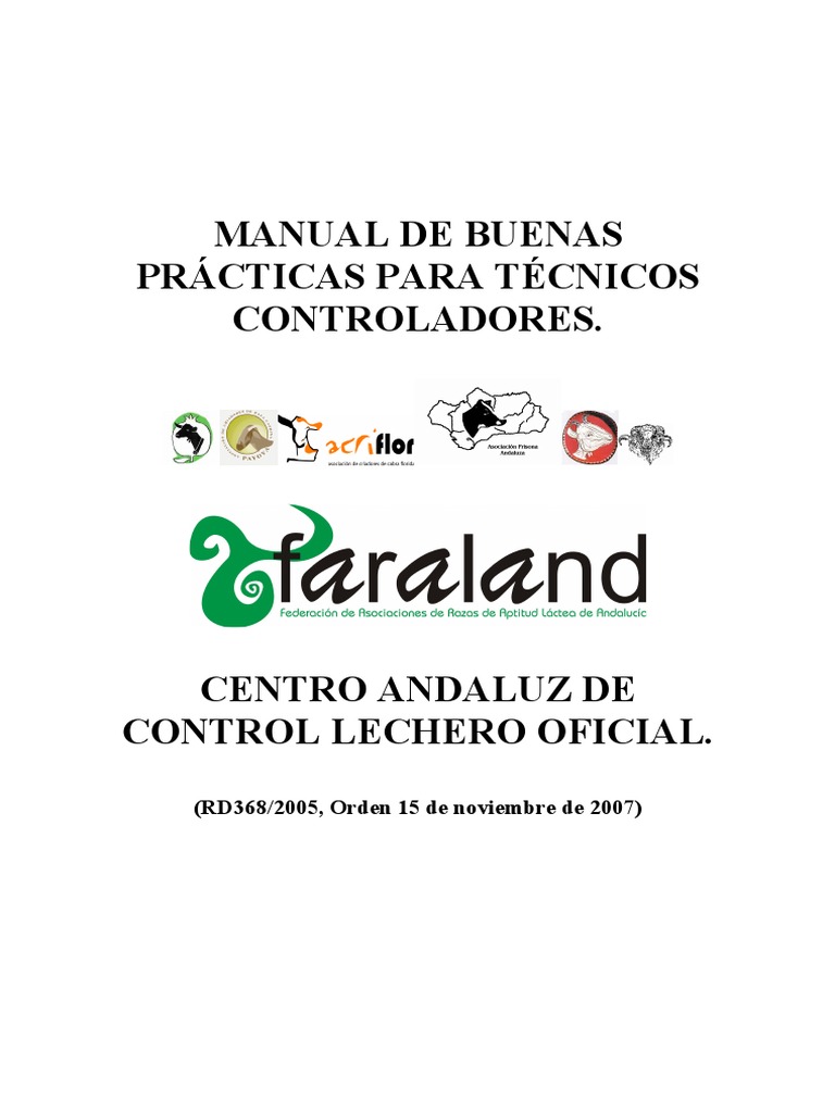Manual de Buenas Prácticas de Control Lechero en Campo para Técnicos Controladores Faraland ...