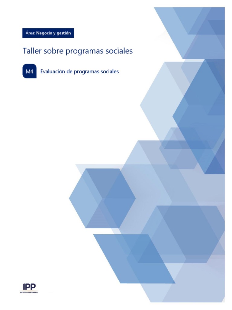 M4 - Taller Sobre Programas Sociales | PDF | Evaluación | Presupuesto