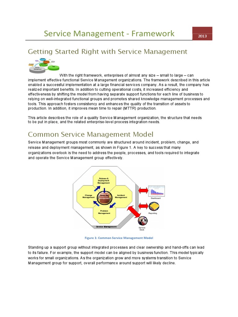Service Management Framework Getting Started Saji Varghese | PDF | It ...