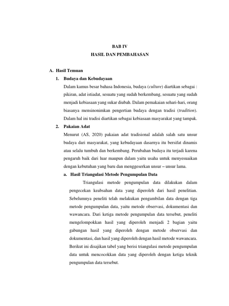 Teluk Belanga Dan Pakaian Adat Kebaya Labuh - Bab IV Dan V | PDF