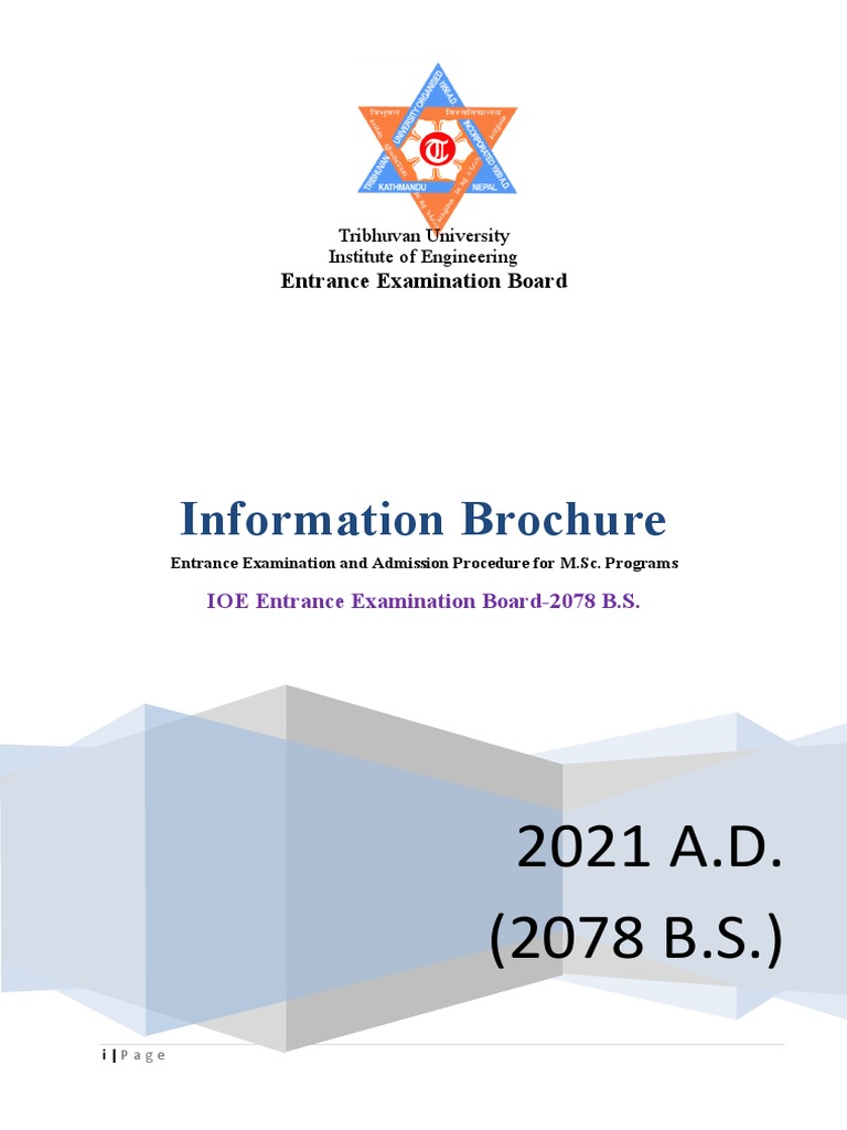 Ioe Masters Program Information Brochure - 2078 | PDF