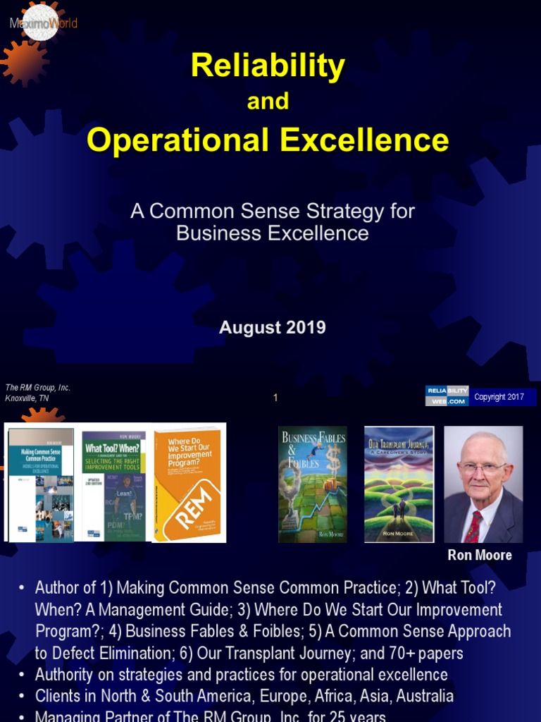 Reliability and Operational Excellence | PDF | Reliability Engineering ...