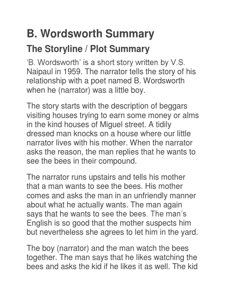 B.wordsworth - Class 8 | PDF