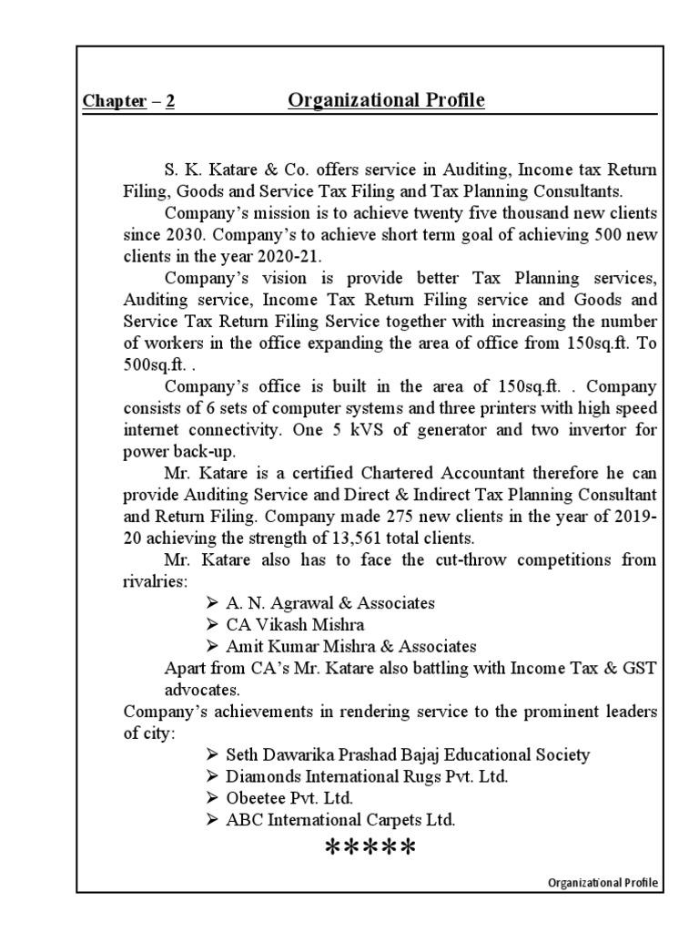 Organizational Profile CH 2 | PDF | Career & Growth | Finance & Money ...
