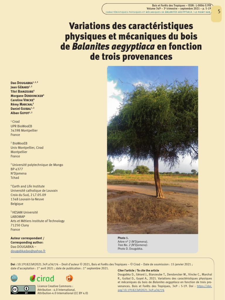 2021 09 BFT Balanites DAO | PDF | Bois