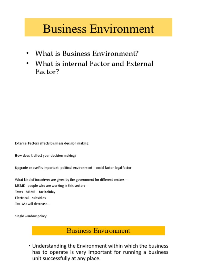 Business Environment: - What Is Business Environment? - What Is ...