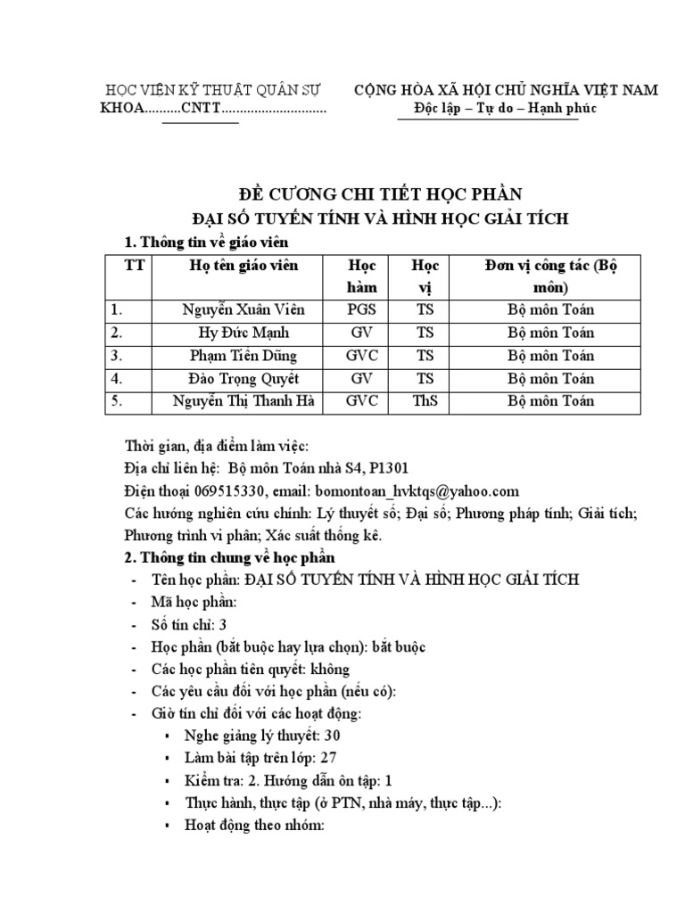 De Cuong Chi Tiet DSTT HGT 3TC | PDF