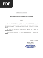 Attestation de Référence Professionnelle | PDF