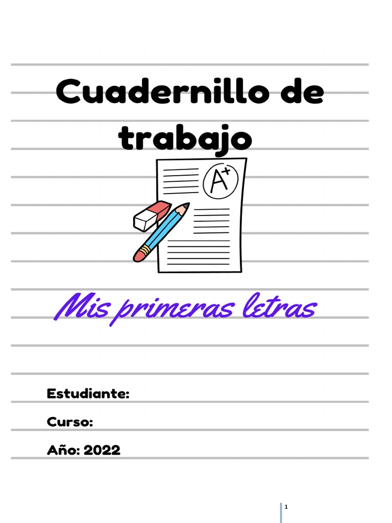 Cuadernillo Mis Primeras Letras | PDF