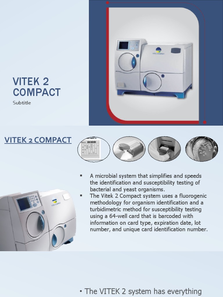 Vitek 2 Compact: Subtitle | PDF | Bacteria | Automation