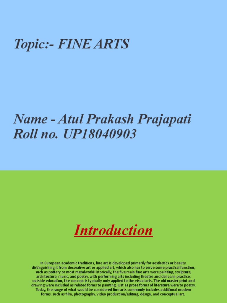 Fine Arts | PDF | Fine Art | The Arts
