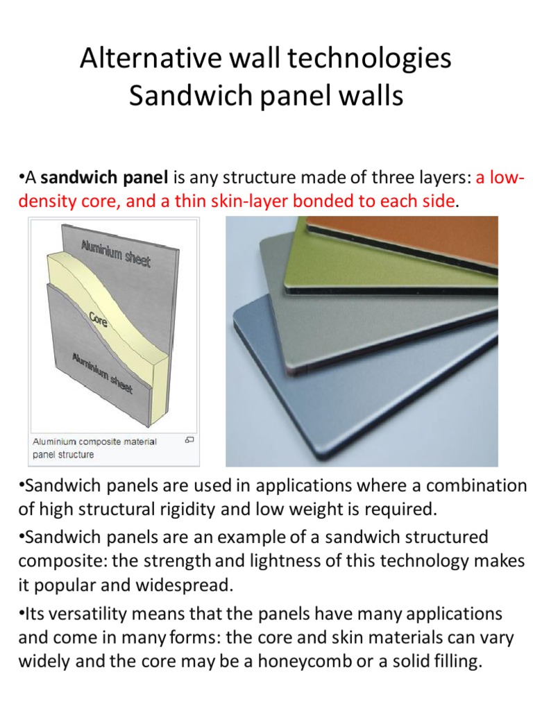 Alternative Wall Technologies-Sandwitch Panels | PDF | Architectural ...