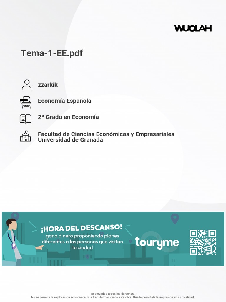 Wuolah Free Tema 1 EE | PDF | Préstamo hipotecario | Inflación