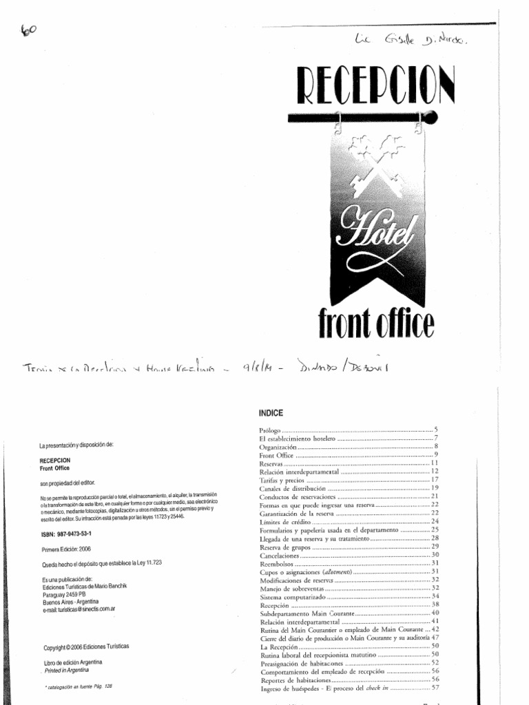 Libro Recepcion 2 | PDF