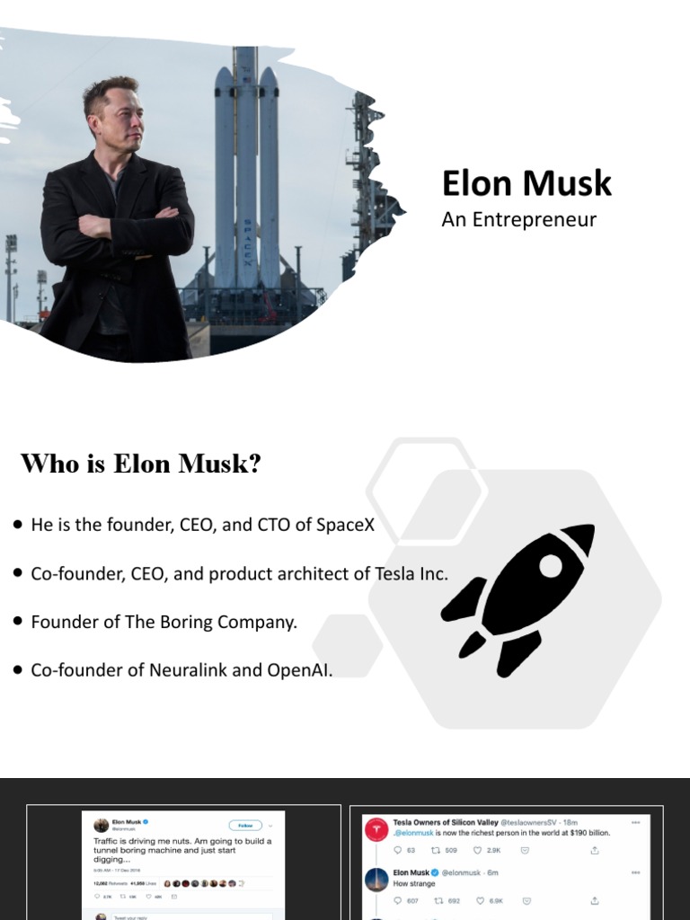 Elon Musk: Leadership and Innovation | PDF | Career & Growth | Self ...